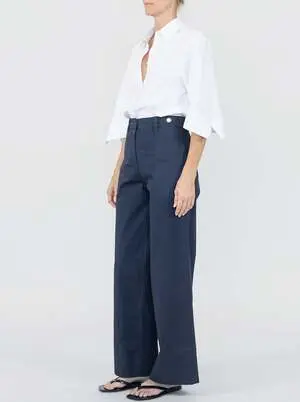 CALLAS MILANO Ss26 Sailor Wide Leg Pant - Navy