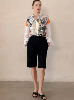 CALLAS MILANO Ss26 Kasmin Tailored Bermuda Shorts - Black