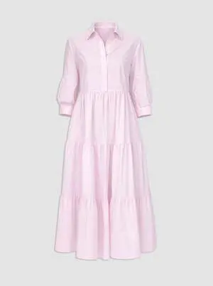 CALLAS MILANO Marseille Tiered Shirtdress - Pink