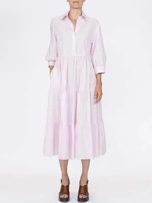 CALLAS MILANO Marseille Tiered Shirtdress