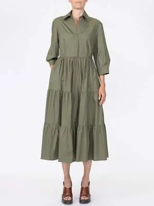 CALLAS MILANO Marseille Tiered Shirtdress