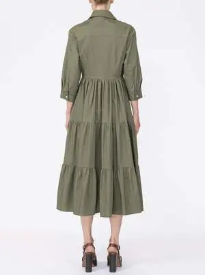 CALLAS MILANO Marseille Tiered Shirtdress