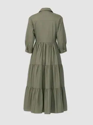 CALLAS MILANO Marseille Tiered Shirtdress