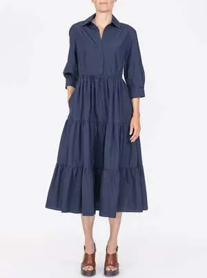 CALLAS MILANO Marseille Tiered Shirtdress