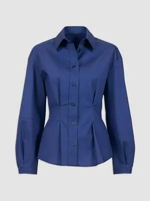 CALLAS MILANO Lucia Lantern Sleeve Shirt - Ocean