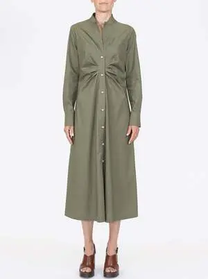 CALLAS MILANO Ps26 Genny Long Sleeve Shirtdress - Olive