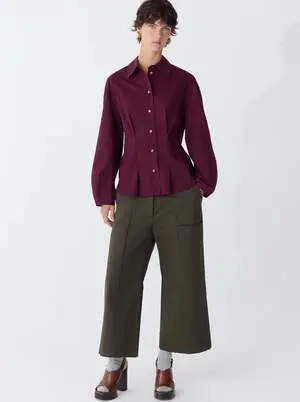 CALLAS MILANO Lucia Lantern Sleeve Shirt - Violet