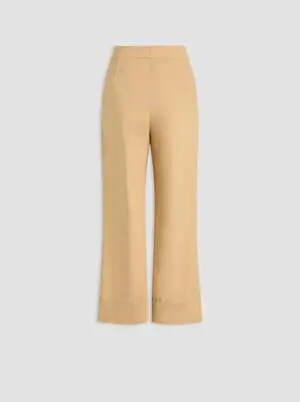 CALLAS MILANO Fw25 Brody Cropped Wide Cuff Tailored Pants - Pale Camel
