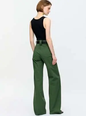 CALLAS MILANO Pf25 Jody Flared Pant Green - Military