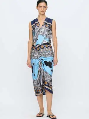 Permanent Collection Agnes Wrap Dress Navy