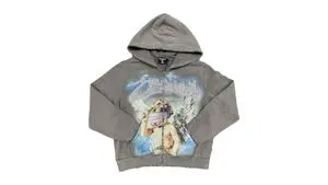 MIXED EMOTION Rhinestone Hoodie - Grey
