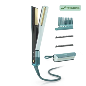 SHARK Silkipro Hair Straightener & Dryer With Travel Case - Turquoise Wave