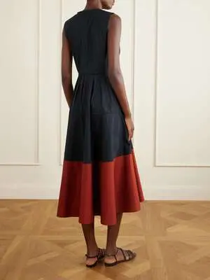 Proenza Schouler White Label Kailey Cotton-blend Poplin Midi Dress