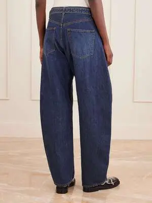 Sacai Belted High-rise Wide-leg Jeans