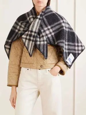 Burberry Checked Wool Scarf