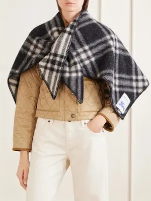 Burberry Checked Wool Scarf