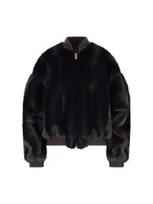 MAISON MARGIELA Faux Fur Bomber Jacket