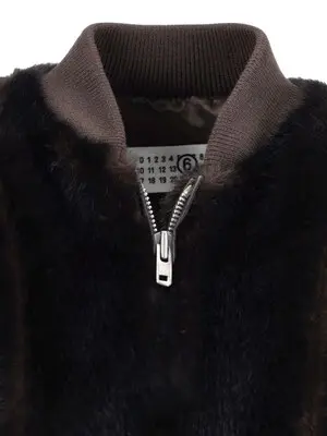 MAISON MARGIELA Faux Fur Bomber Jacket