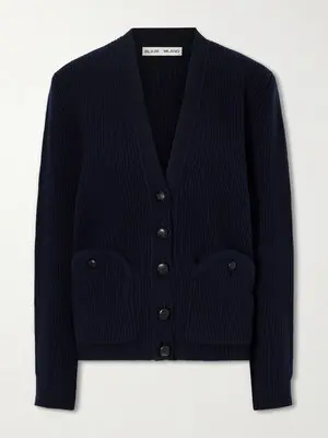 BLAZÉ MILANO Ribbed Wool And Cashmere-Blend Cardigan