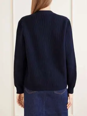 BLAZÉ MILANO Ribbed Wool And Cashmere-blend Cardigan