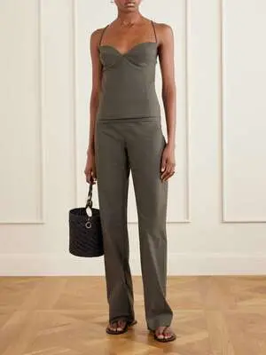 ST. AGNI Studio Twill Skinny-leg Pants