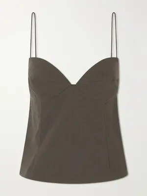 ST. AGNI ST. AGNI Studio Stretch Poplin Camisole Brown