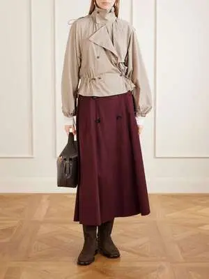 Burberry Buckled Suede Knee Boots