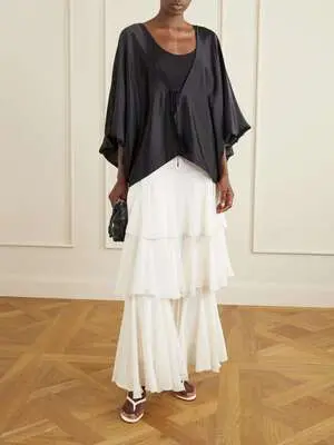 Sharon Wauchob Draped Silk Blouson Jacket