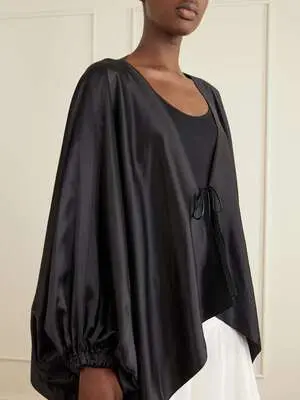 Sharon Wauchob Draped Silk Blouson Jacket