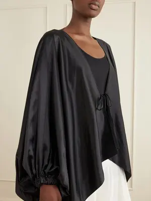 Sharon Wauchob Draped Silk Blouson Jacket