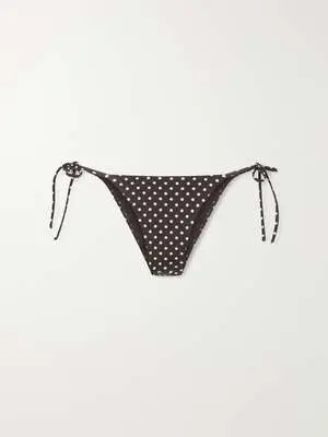 Matteau The String Polka-dot Recycled Bikini Briefs - Brown