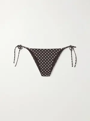 Matteau The String Polka Dot Bikini Briefs - Brown