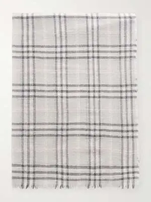 Burberry Checked Wool-blend Scarf