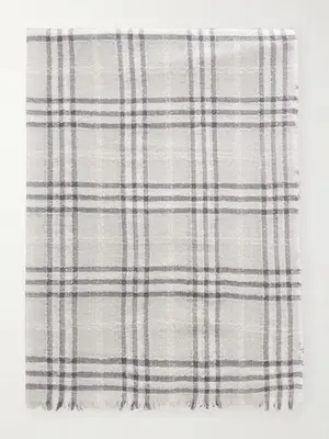 Burberry Checked Wool-blend Scarf