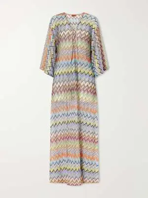 Missoni Striped Metallic Crochet-knit Coverup - Multi