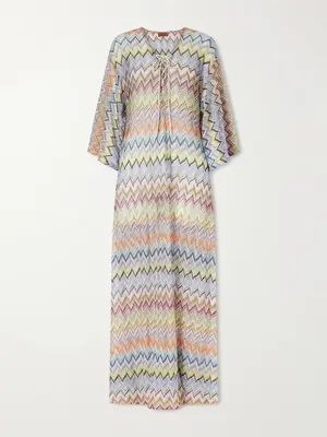 Missoni Striped Metallic Crochet-knit Coverup - Multi