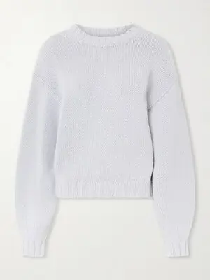 Khaite Gemma Knitted Cashmere Sweater - Blue