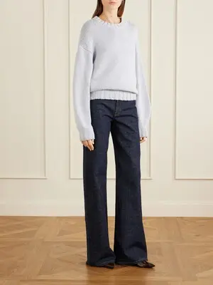 Khaite Gemma Knitted Cashmere Sweater - Blue