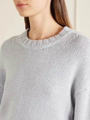 Khaite Gemma Knitted Cashmere Sweater - Blue