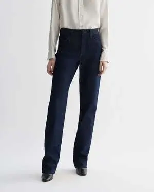 Veronica De Piante Nico Trousers In Denim, Dark Wash - Blue