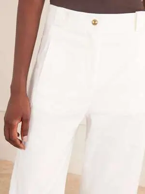Max Mara Adorni Stretch-cotton High-rise Tapered Pants