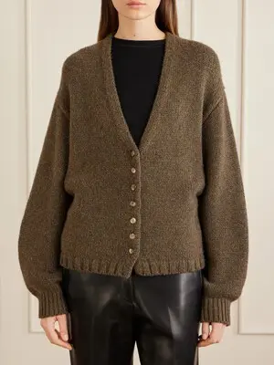 Khaite Axel Cashmere Cardigan - Green