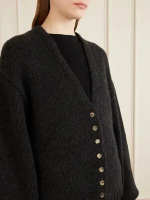 Khaite Axel Cashmere Cardigan - Gray