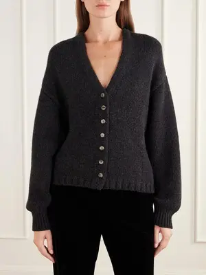 Khaite Axel Cashmere Cardigan - Gray