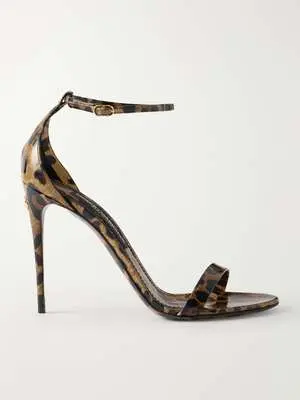 Dolce & Gabbana Leopard-print Leather Sandals - Leopard Print