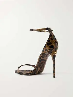 Dolce & Gabbana Leopard-print Leather Sandals