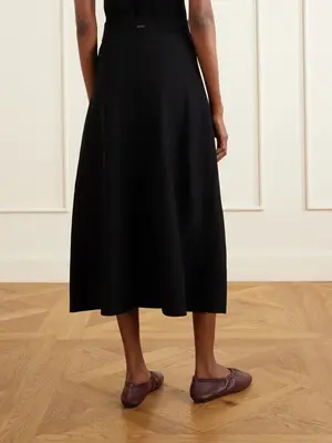 Max Mara Fuggito Crepe Midi Skirt