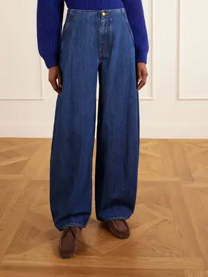 JIL SANDER Low-rise Wide-leg Jeans - Mid Denim