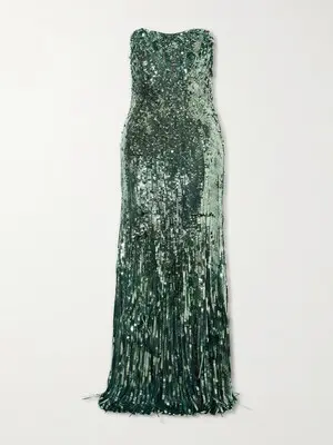 Jenny Packham Kimi Sequined Tulle Gown