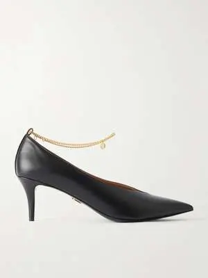 Stella McCartney Embellished Leather Pumps - Black